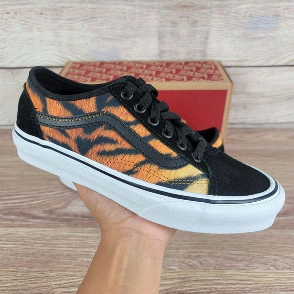 Vans | Shoes | New Vans Old Skool Tiger Print Low Top Womens Athletic ...